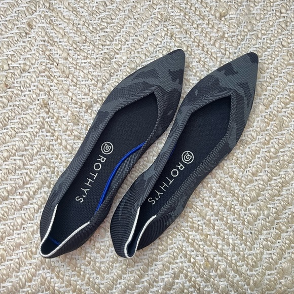 Rothy's | Shoes | Rothys The Point Womens Flats In Dark Camo | Poshmark
